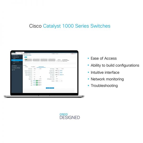 จำหน่าย Cisco Catalyst 1000 8port 2SFP C1000-8P-E-2G-L