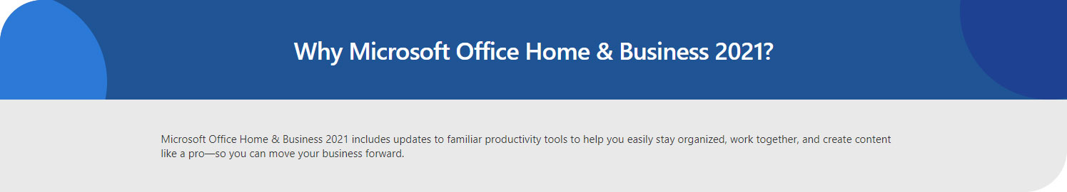 Microsoft Office Home & Business 2021 key benefits - WiseTech